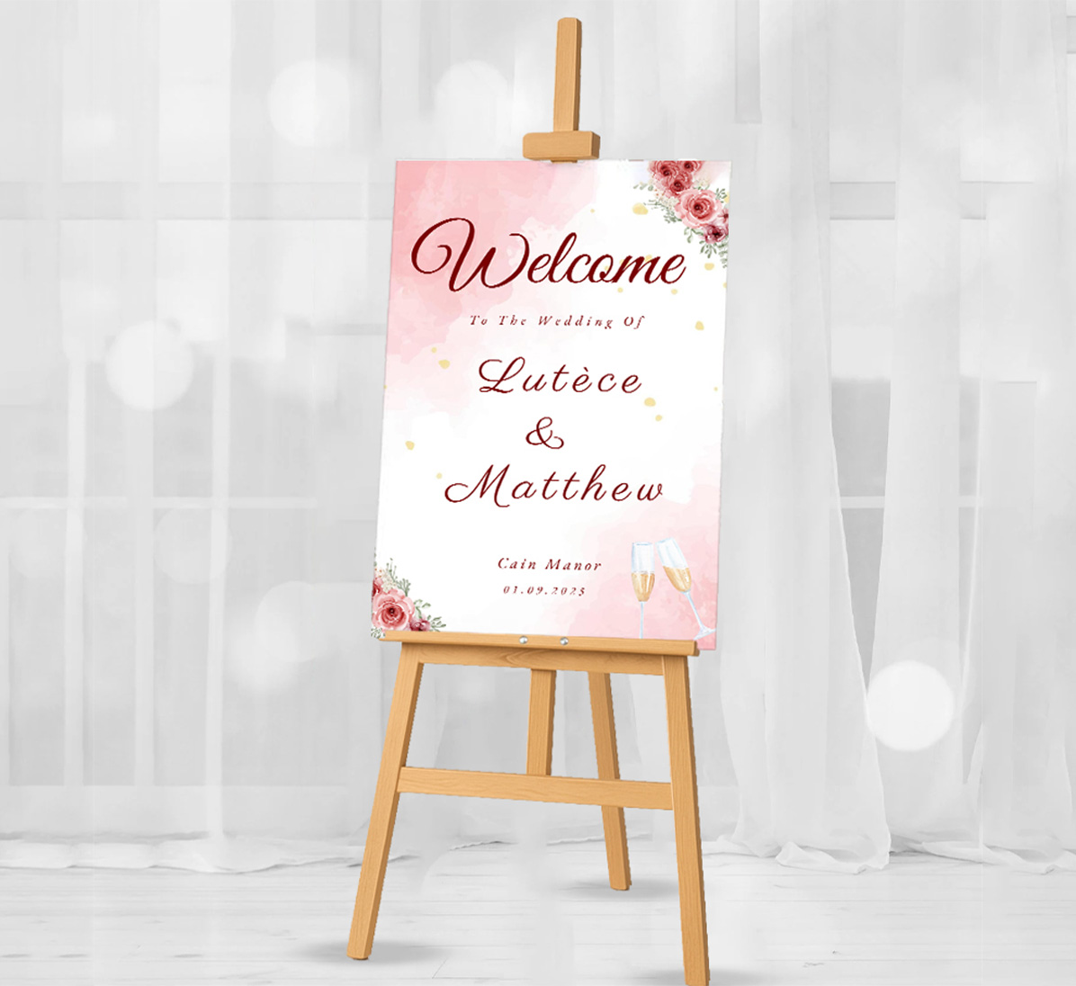 Wooden Easel With Printed Board And Sign Same Day & Next Day Delivery ...