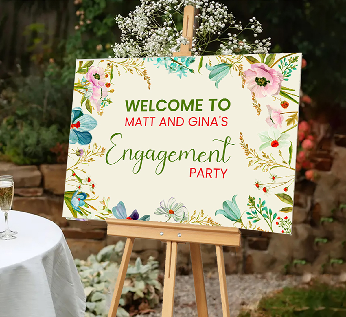 Welcome Sign Stand With Printed Board Same Day & Next Day Delivery London